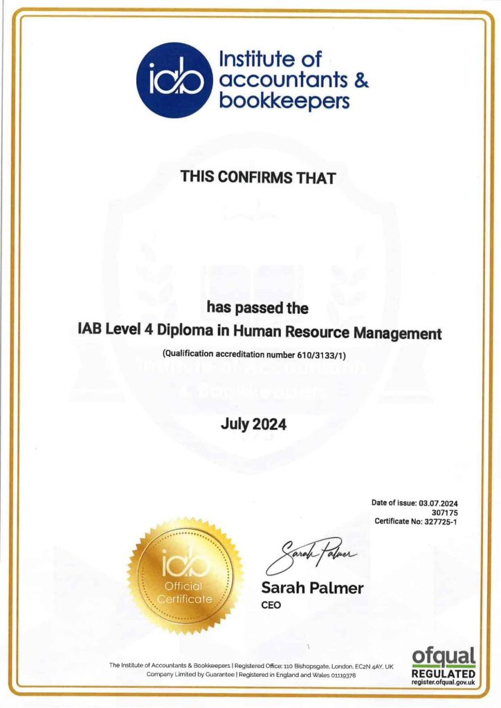 Human Resource Management course Level 4 and 5 - Centre for Innovation ...
